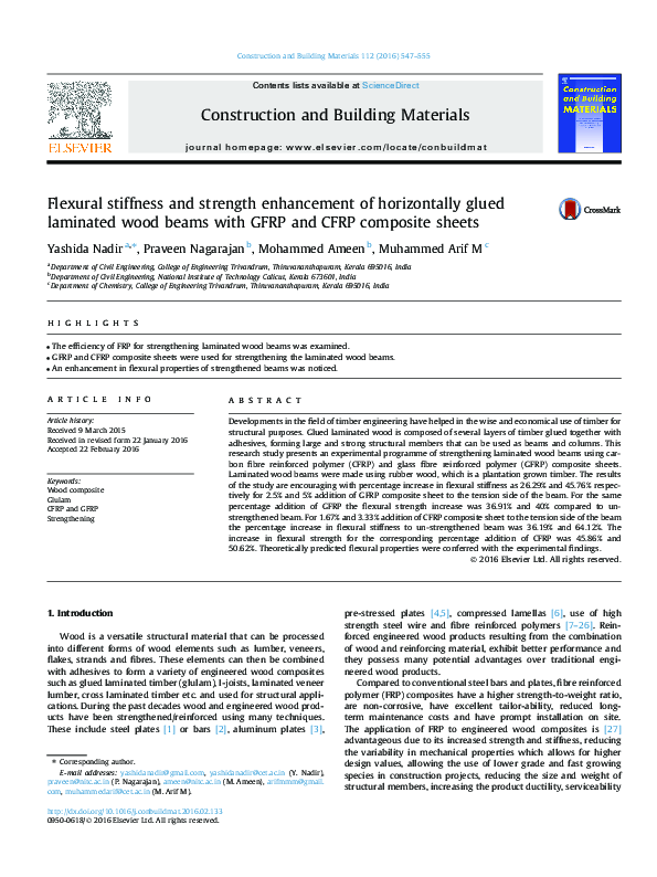 (PDF) Flexural stiffness and strength enhancement of horizontally glued ...