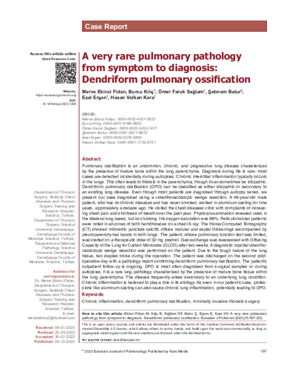 (PDF) A very rare pulmonary pathology from symptom to diagnosis ...