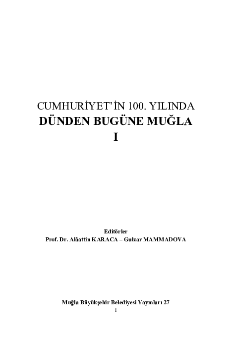 (PDF) Erken Cumhuriyet Dönemi Muğla Spor Tarihi (Mugla Sports History ...