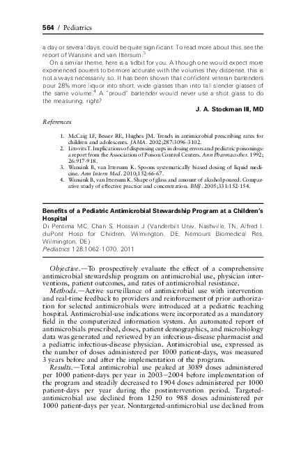 (PDF) Benefits of a Pediatric Antimicrobial Stewardship Program in Antimicrobial Use and Quality ...