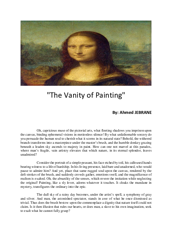 (PDF) The Vanity of Painting