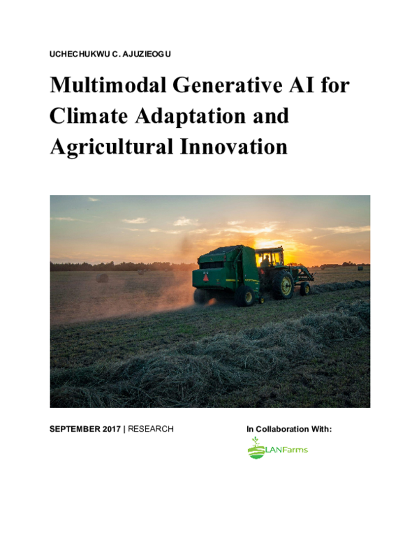 (PDF) Multimodal Generative AI for Climate Adaptation and Agricultural Innovation