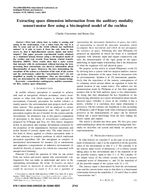 (PDF) Extracting space dimension information from the auditory modality sensori-motor flow using ...