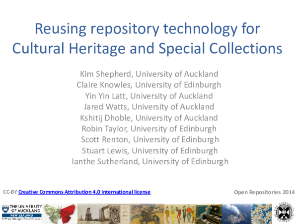 (PDF) Reusing repository technology for Cultural Heritage and Special ...