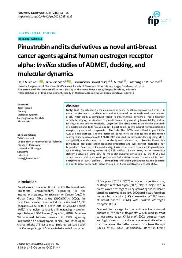(PDF) Pinostrobin and its derivatives as novel anti-breast cancer ...