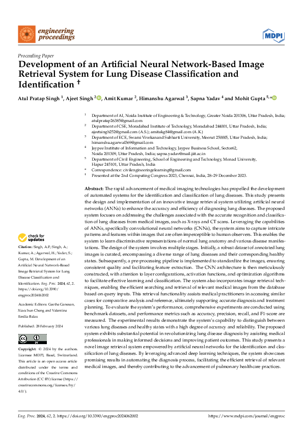 (PDF) Development of an Artificial Neural Network-Based Image Retrieval System for Lung Disease ...