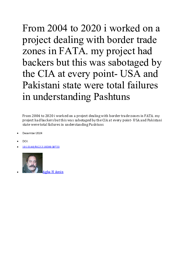 (PDF) From 2004 to 2020 i worked on a project dealing with border trade ...