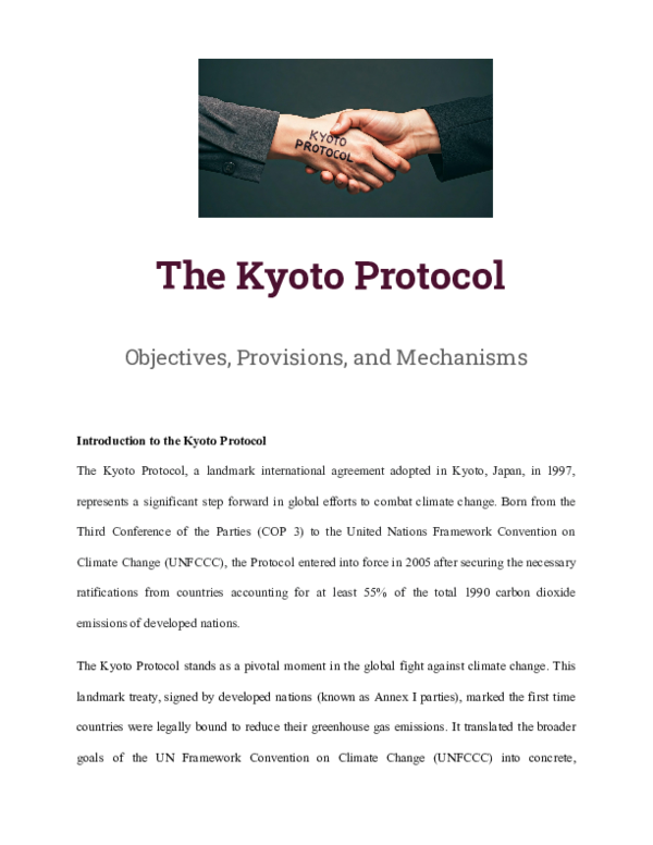 (PDF) The KYOTO PROTOCOL