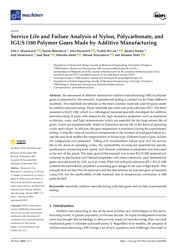 (PDF) Service Life and Failure Analysis of Nylon, Polycarbonate, and ...
