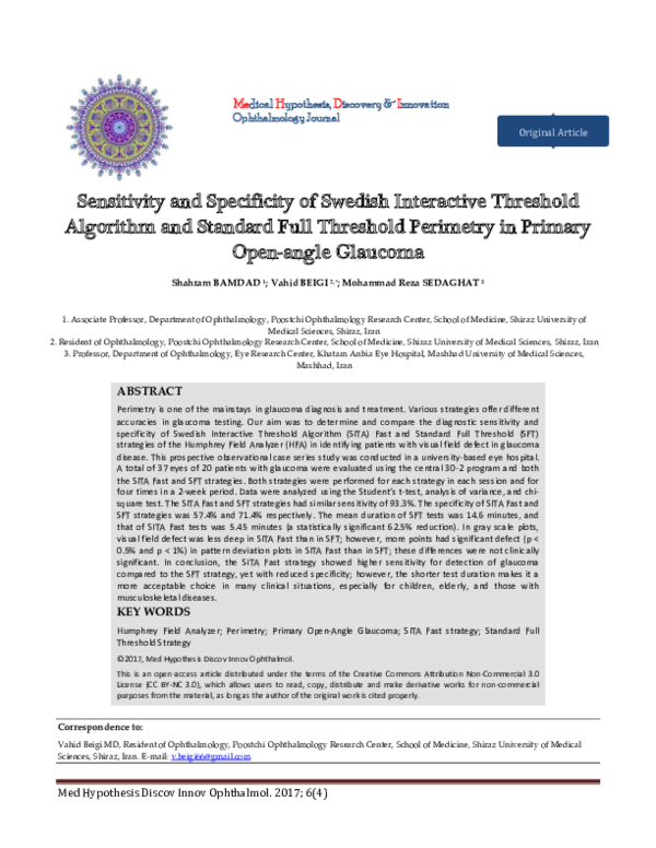 (PDF) Sensitivity and Specificity of Swedish Interactive Threshold Algorithm and Standard Full ...