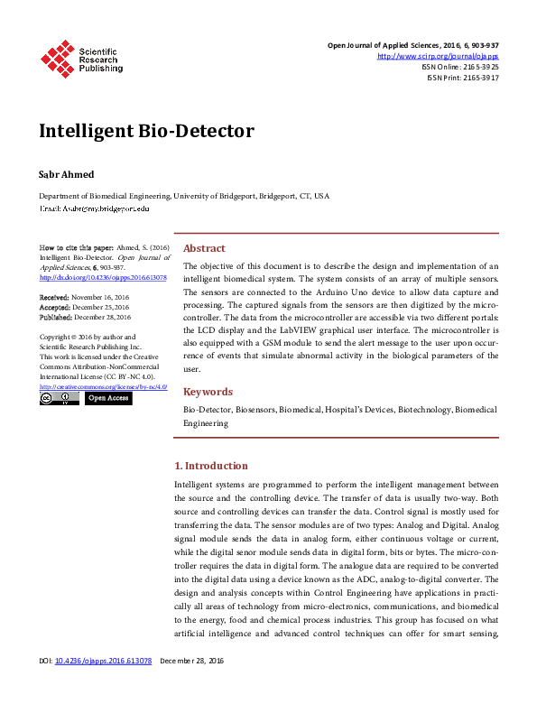 (PDF) Intelligent Bio-Detector