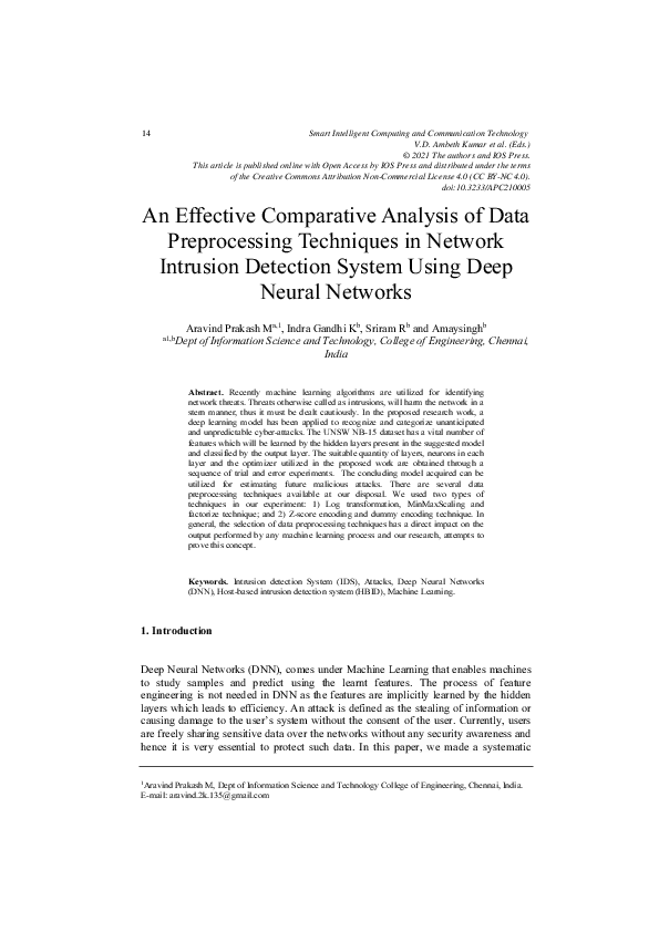 (PDF) An Effective Comparative Analysis of Data Preprocessing Techniques in Network Intrusion ...