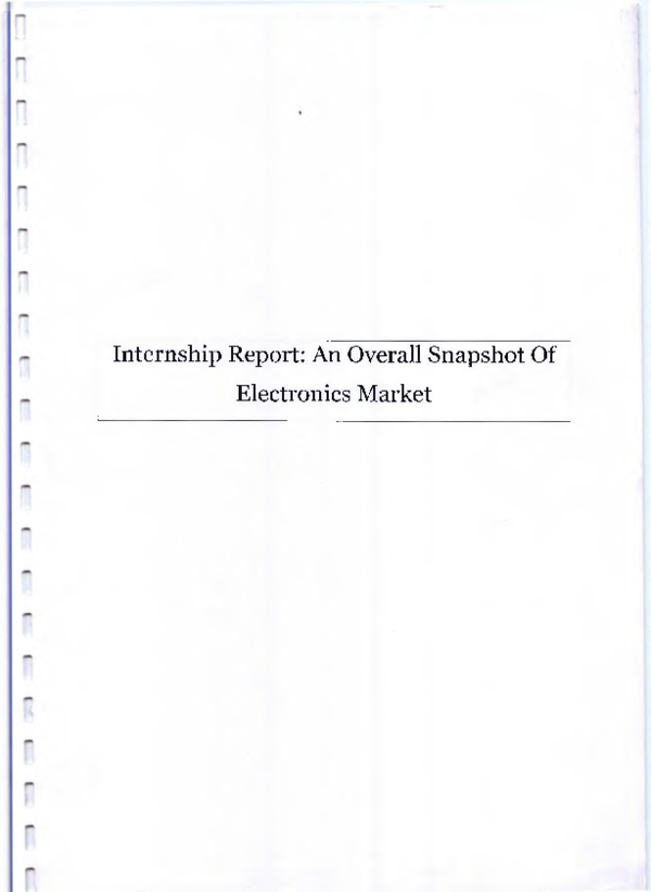 (PDF) An overall snapshot of electronics market