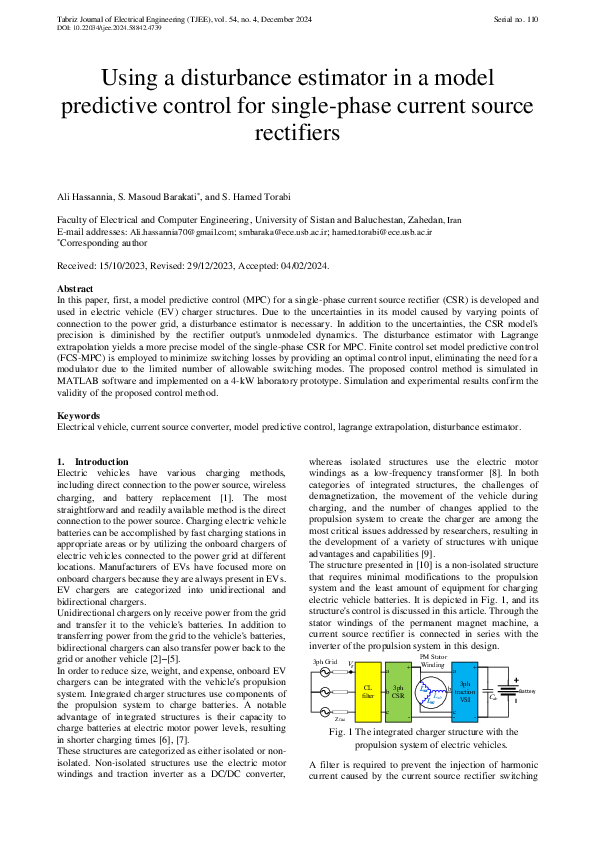 (PDF) Using a disturbance estimator in a model predictive control for single-phase current ...