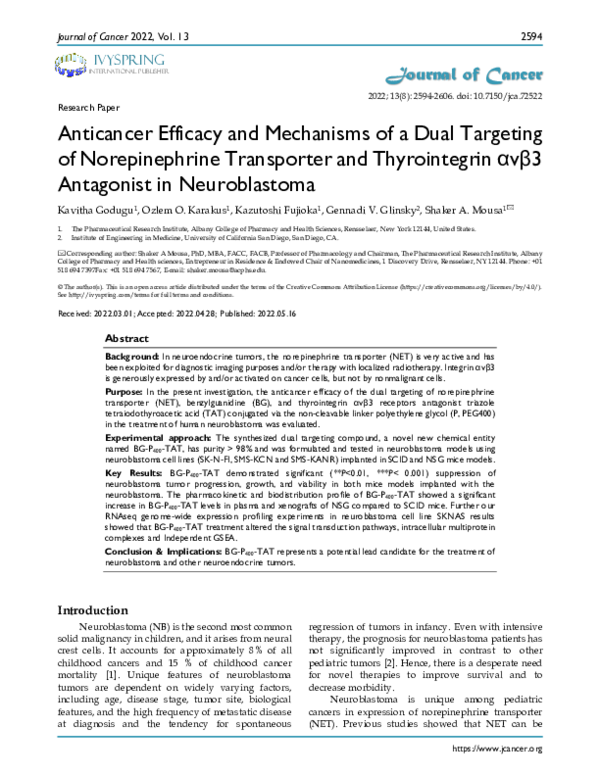 (PDF) Anticancer Efficacy and Mechanisms of a Dual Targeting of ...