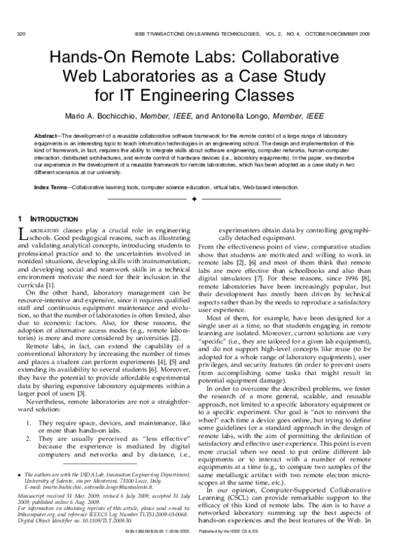 (PDF) Hands-On Remote Labs: Collaborative Web Laboratories as a Case ...