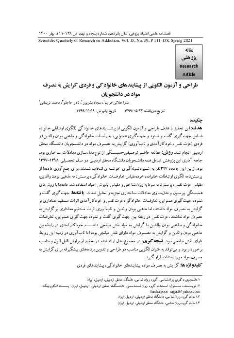 (PDF) Designing and Testing a Model of Familial and Individual Factors ...