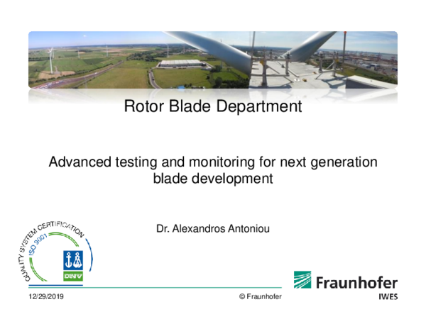 (PDF) Advanced testing and monitoring for next generation blade development