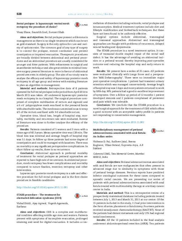 (PDF) STARR procedure – The treatment for obstructed defecation ...