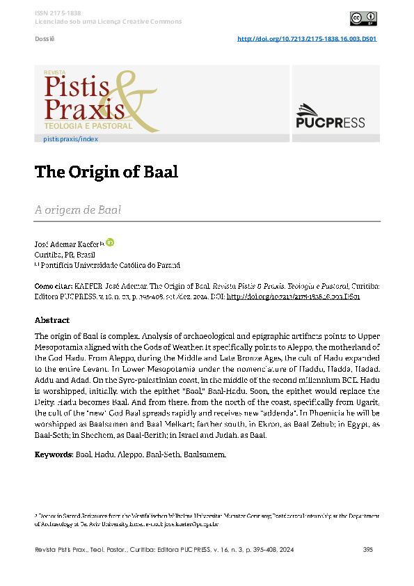 (PDF) The origin of Baal