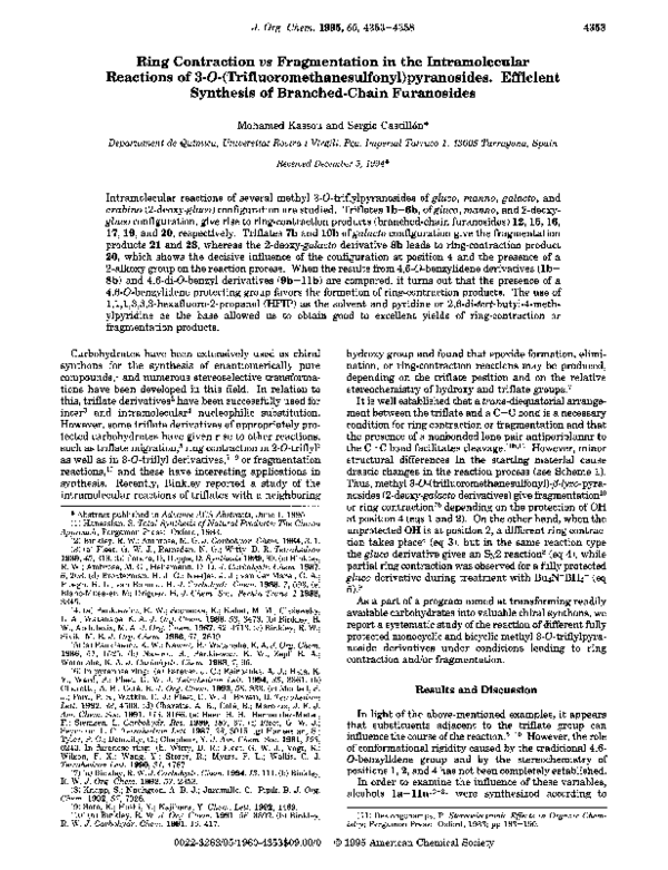 (PDF) Ring Contraction vs Fragmentation in the Intramolecular Reactions ...