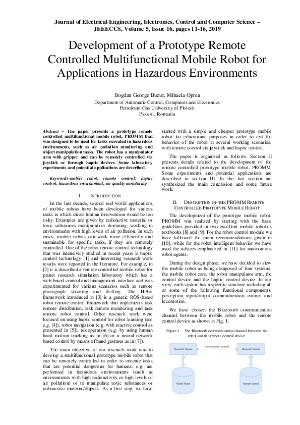 (PDF) Development of a prototype remote controlled multifunctional ...