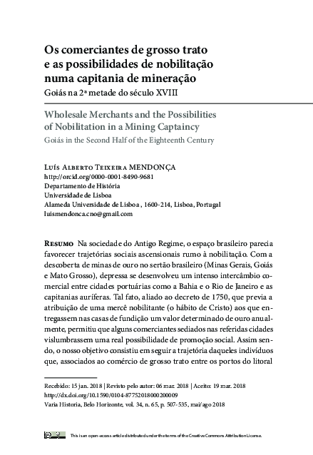 (PDF) Os comerciantes de grosso trato e as possibilidades de ...