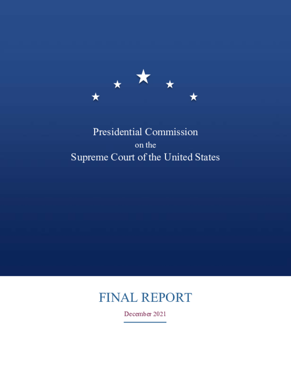 (PDF) Presidential Commission on the Supreme Court of the United States ...