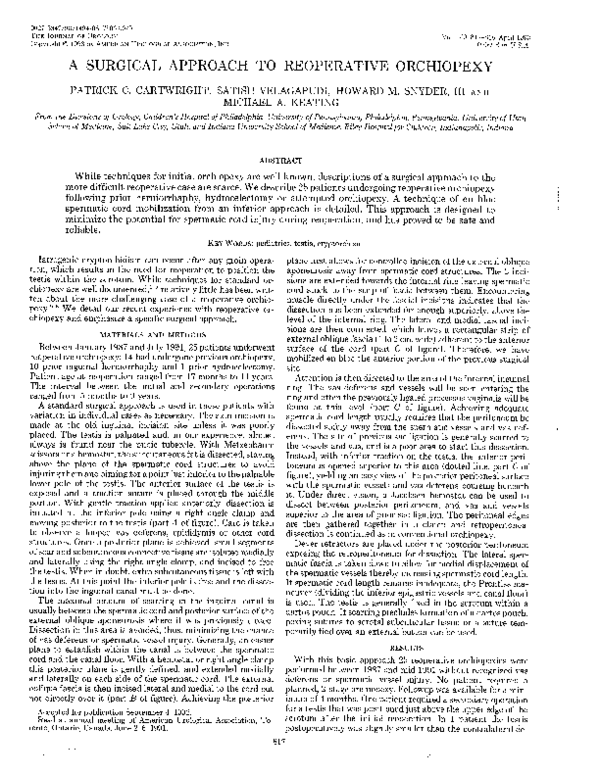 (PDF) A Surgical Approach to Reoperative Orchiopexy