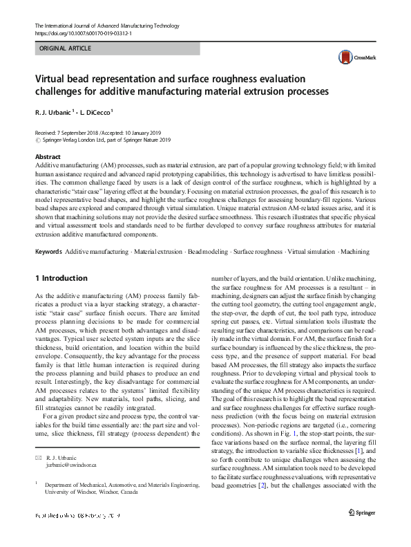 (PDF) Virtual bead representation and surface roughness evaluation ...