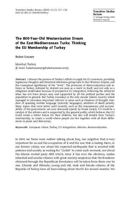 (PDF) The 800-Year-Old Westernization Dream of the East-Mediterranean ...