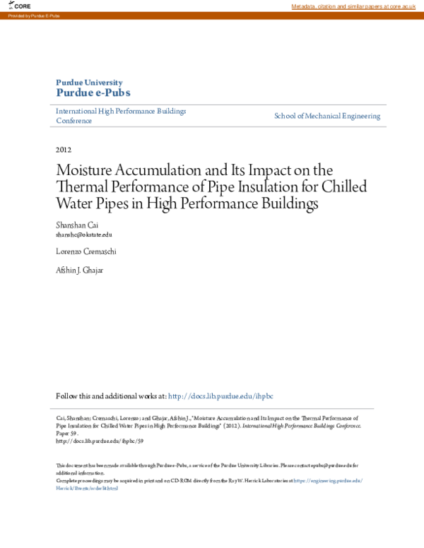 (PDF) Moisture Accumulation and Its Impact on the Thermal Performance ...