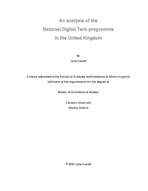 (PDF) An Analysis of the National Digital Twin Programme in the United ...