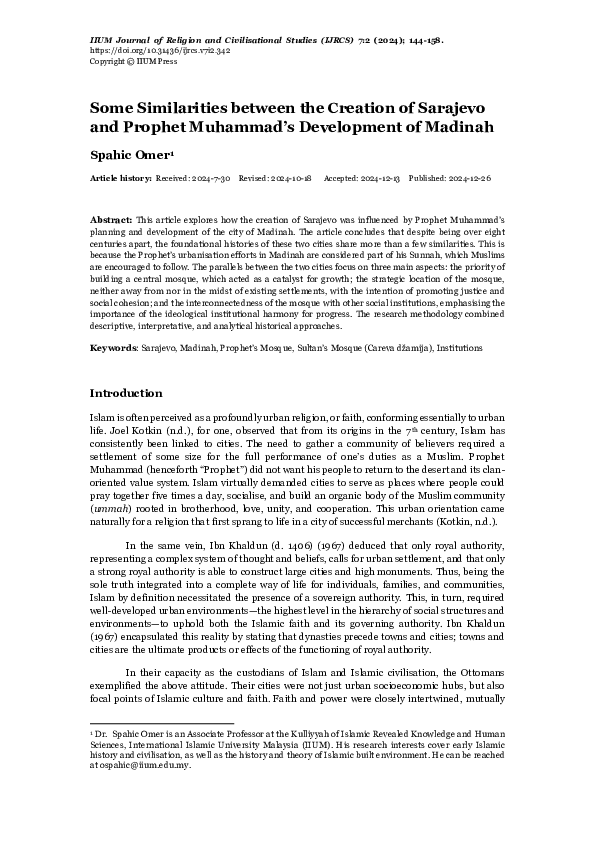 (PDF) Some Similarities between the Creation of Sarajevo and Prophet ...