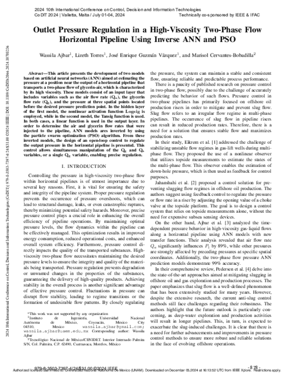 (PDF) Outlet Pressure Regulation in a High-Viscosity Two-Phase Flow ...