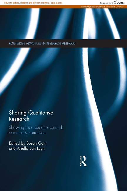 (PDF) Sharing Qualitative Research: showing lived experience and ...