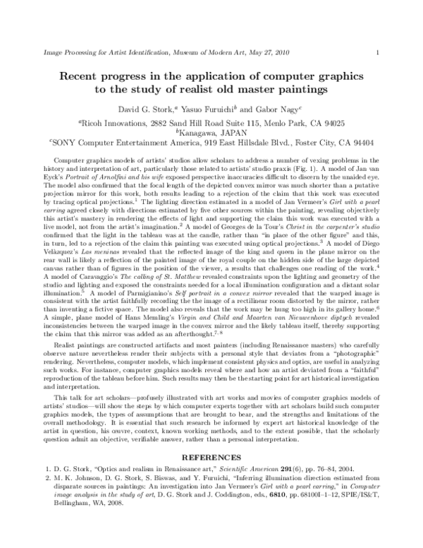 (PDF) Recent progress in the application of computer graphics to the ...