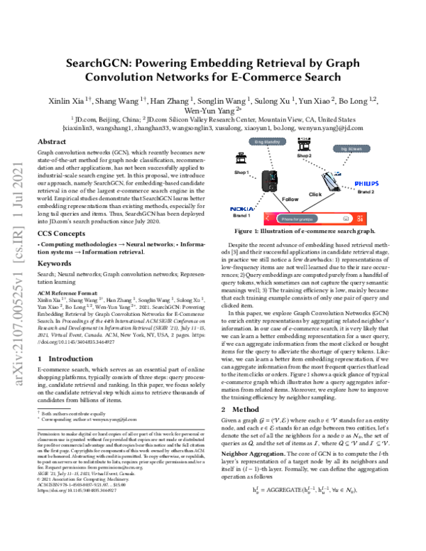 (PDF) SearchGCN: Enhanced E-Commerce Embedding Retrieval