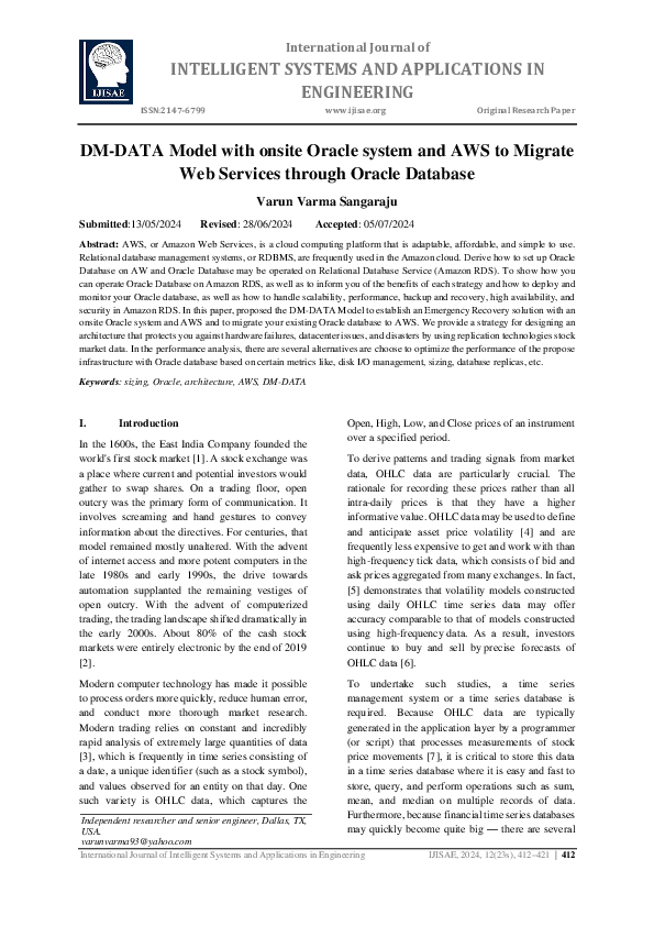 (PDF) DM-DATA Model with onsite Oracle system and AWS to Migrate Web Services through Oracle ...