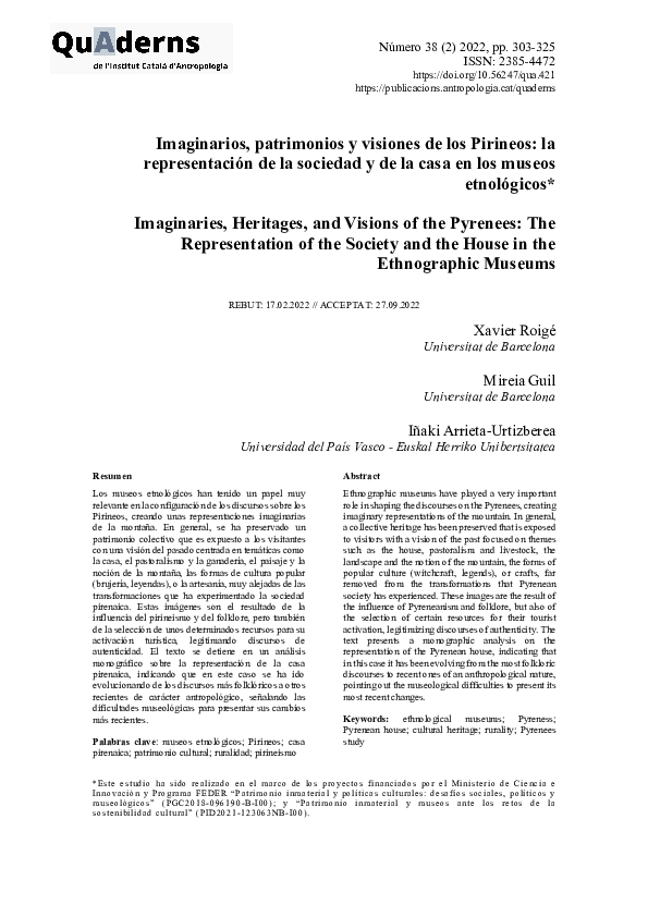 (PDF) Imaginarios, patrimonios y visiones de los Pirineos: la representación de la sociedad y de ...