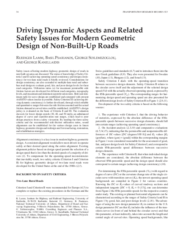 (PDF) Driving Dynamic Aspects and Related Safety Issues for Modern ...