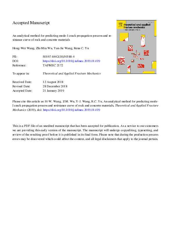 (PDF) Analytical method for predicting mode I crack propagation process ...