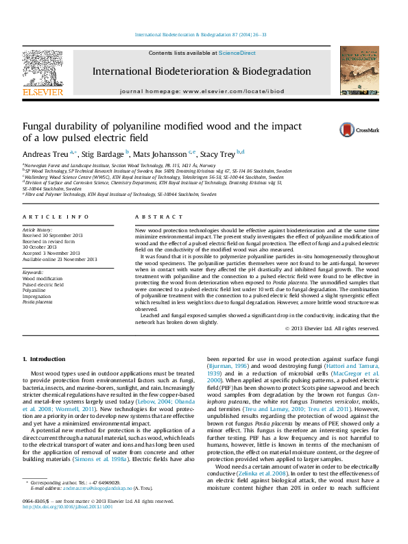 (PDF) Polyaniline Wood Treatment with Electric Field