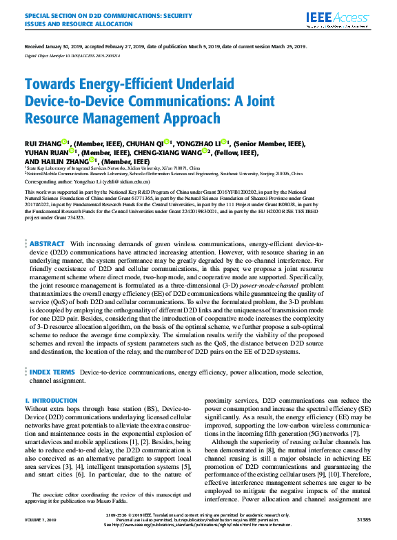 (PDF) Towards Energy-Efficient Underlaid Device-to-Device ...