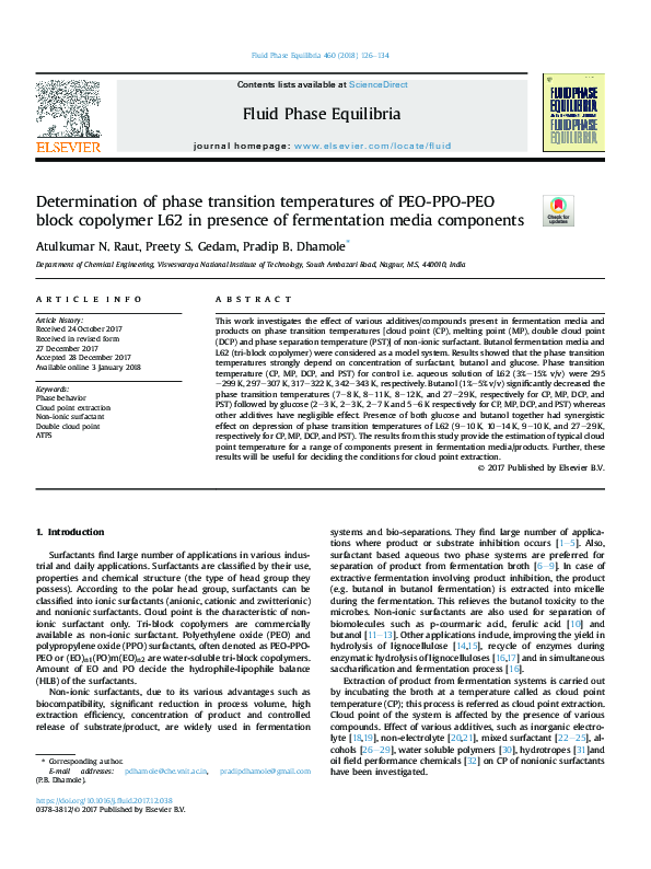 (PDF) Determination of Phase Transition Temperatures by the Analysis of ...