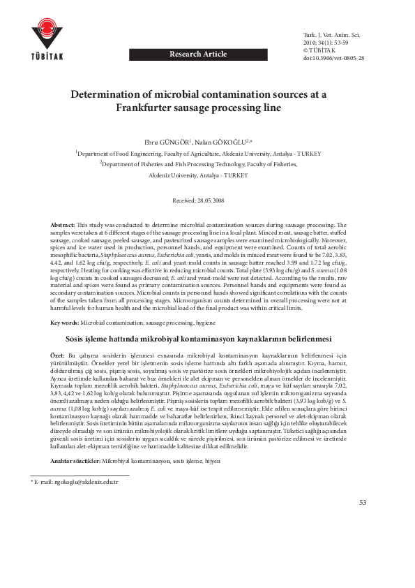 (PDF) Determination of microbial contamination sources for use in ...
