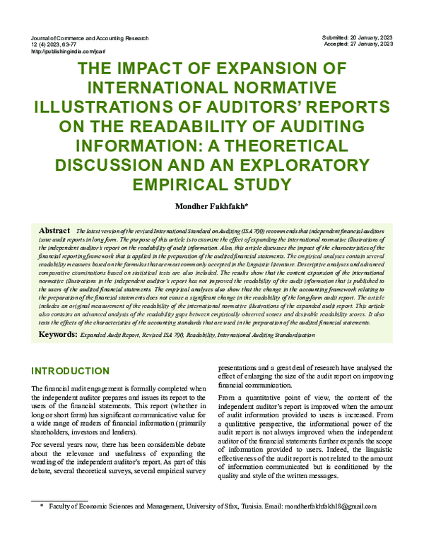 (PDF) The Impact of Expansion of International Normative Illustrations ...