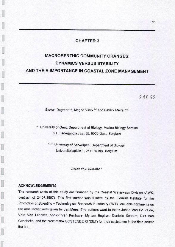 (PDF) Chapter 3 Macrobenthic Community Ghanges : Dynamics Versus Stability and Their Importance ...