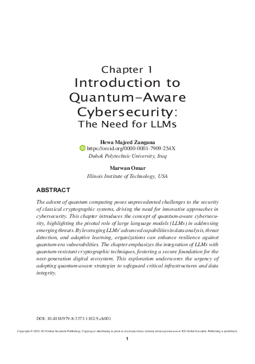 (PDF) Introduction to Quantum Aware Cybersecurity The Need for LLMs
