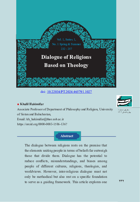 (PDF) Dialogue of religions based on theology